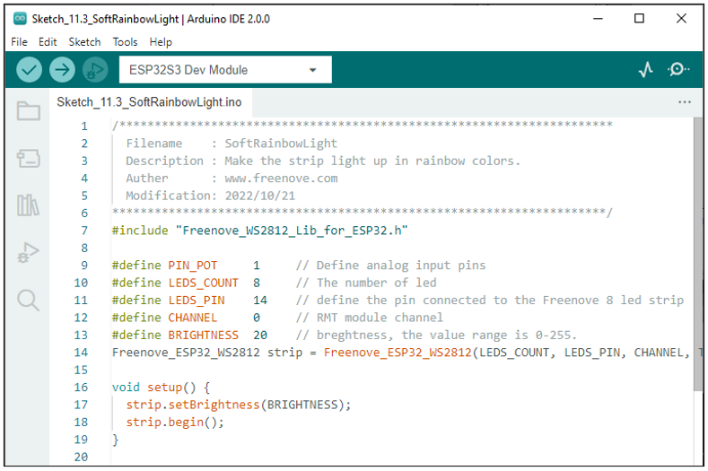 11. Chapter Potentiometer & LED — fnk0082-docs v1.0.0 documentation