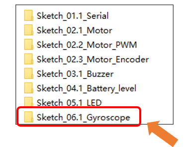 Chapter 8 Gyroscope Test — fnk0097-docs v1.0.0 documentation
